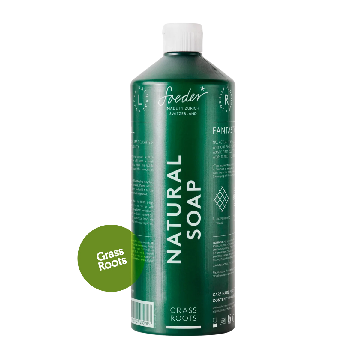 Natural Soap Refill - Grass Roots 1 Liter von Soeder* – soapkitchen.de
